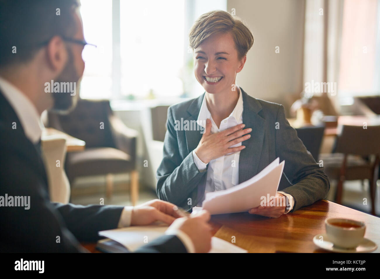 Funny negotiation hi-res stock photography and images - Alamy