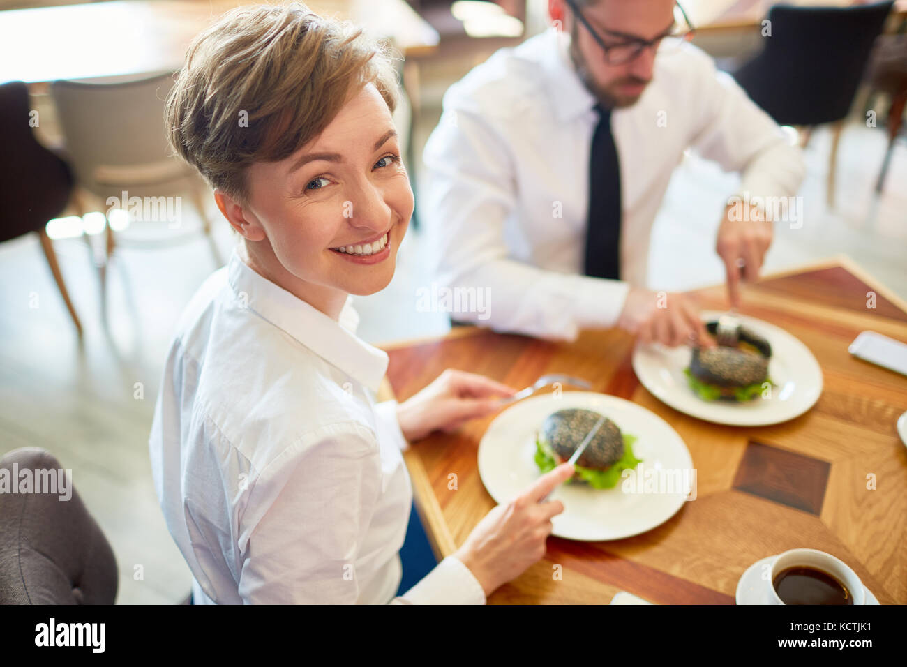 Happy lunch hi-res stock photography and images - Alamy