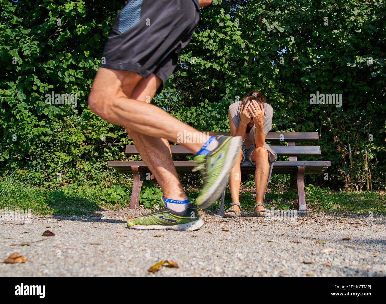 Woman in Munich, September 24, 2017 Woman in psychological crisis and ...