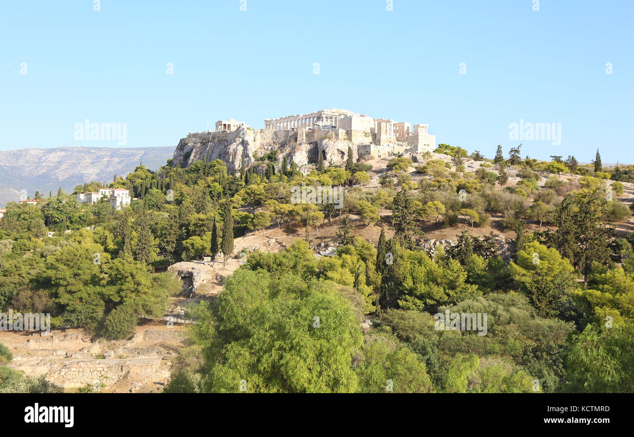 landscape of Parthenon Acropolis in Athens Greece Stock Photo - Alamy