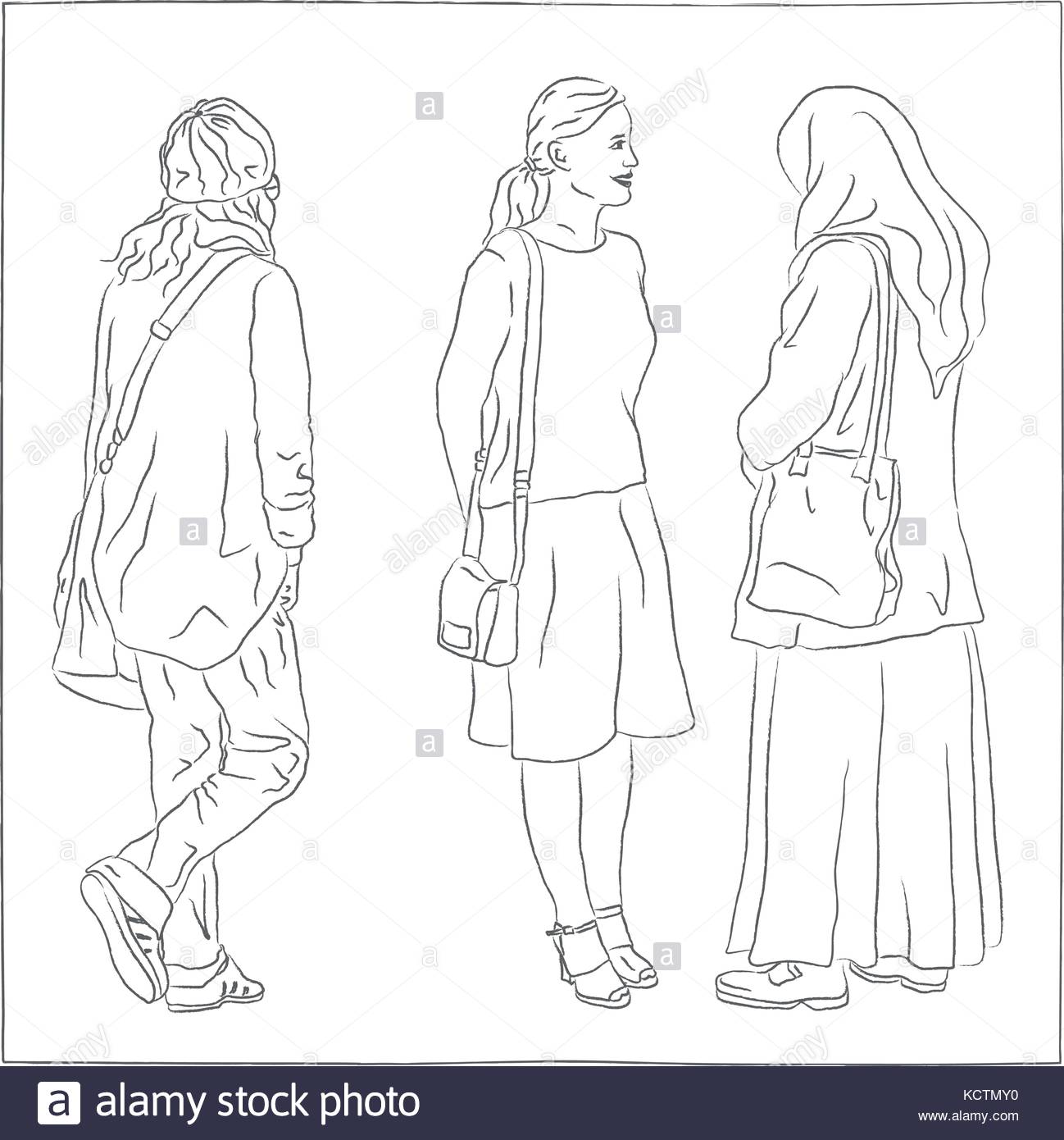Outline Person Drawing Stock Photos & Outline Person Drawing Stock ...