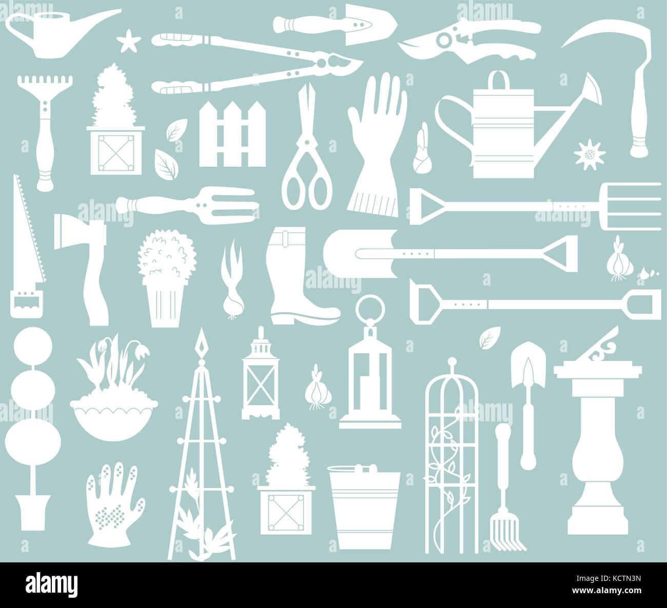 Garden set pattern seamless Stock Vector Image & Art - Alamy