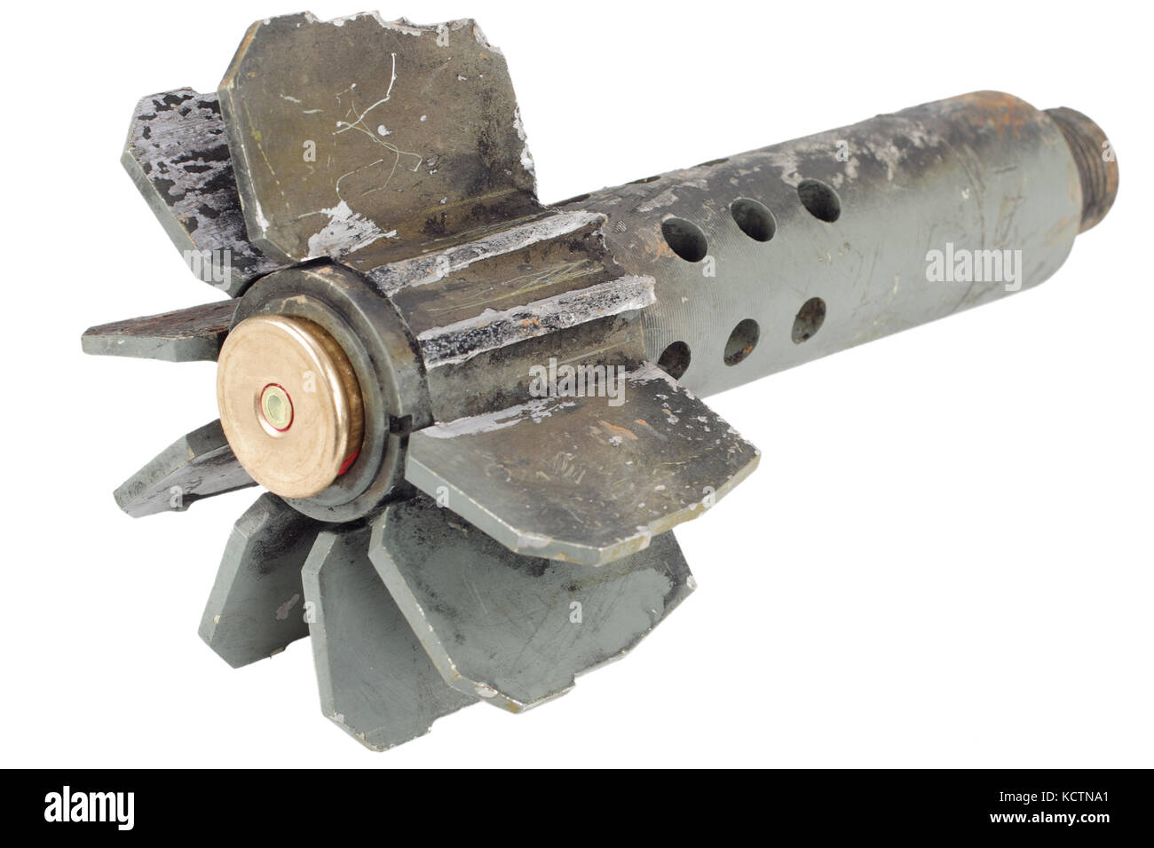 fragment of mortar bomb isolated Stock Photo - Alamy