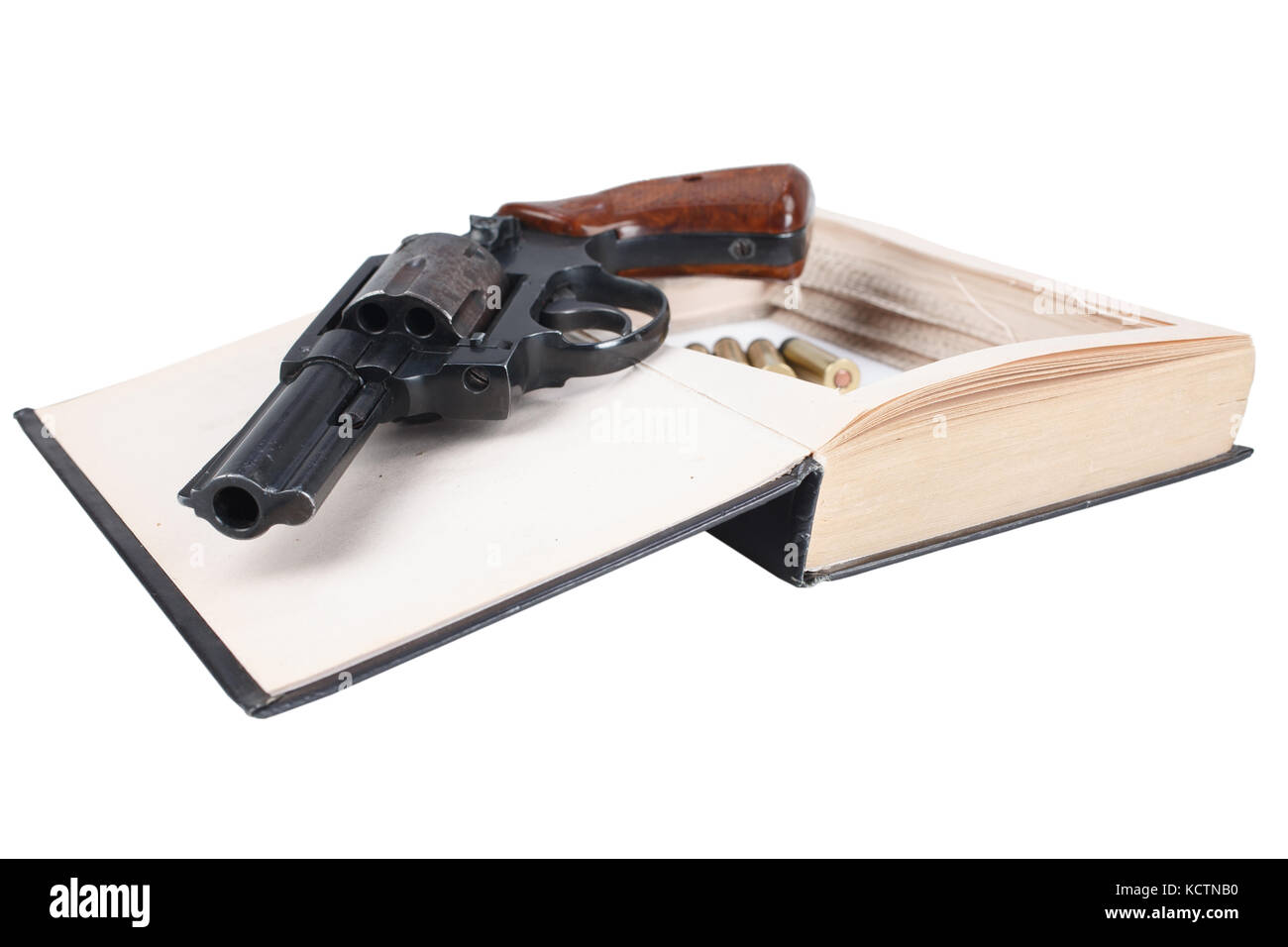 Gun hidden in book hi-res stock photography and images - Alamy