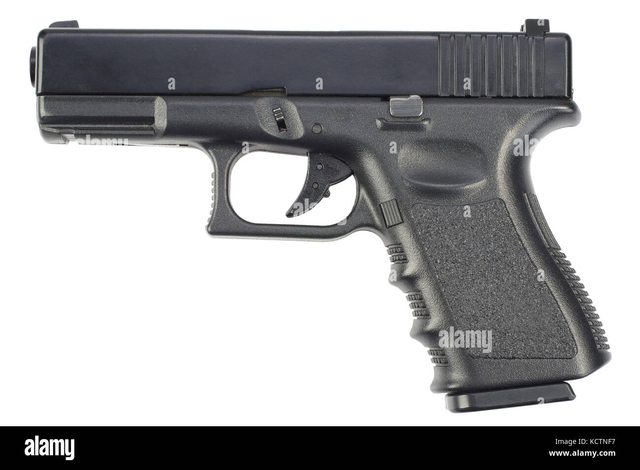 semi automatic 9x19 handgun isolated on white background Stock Photo ...