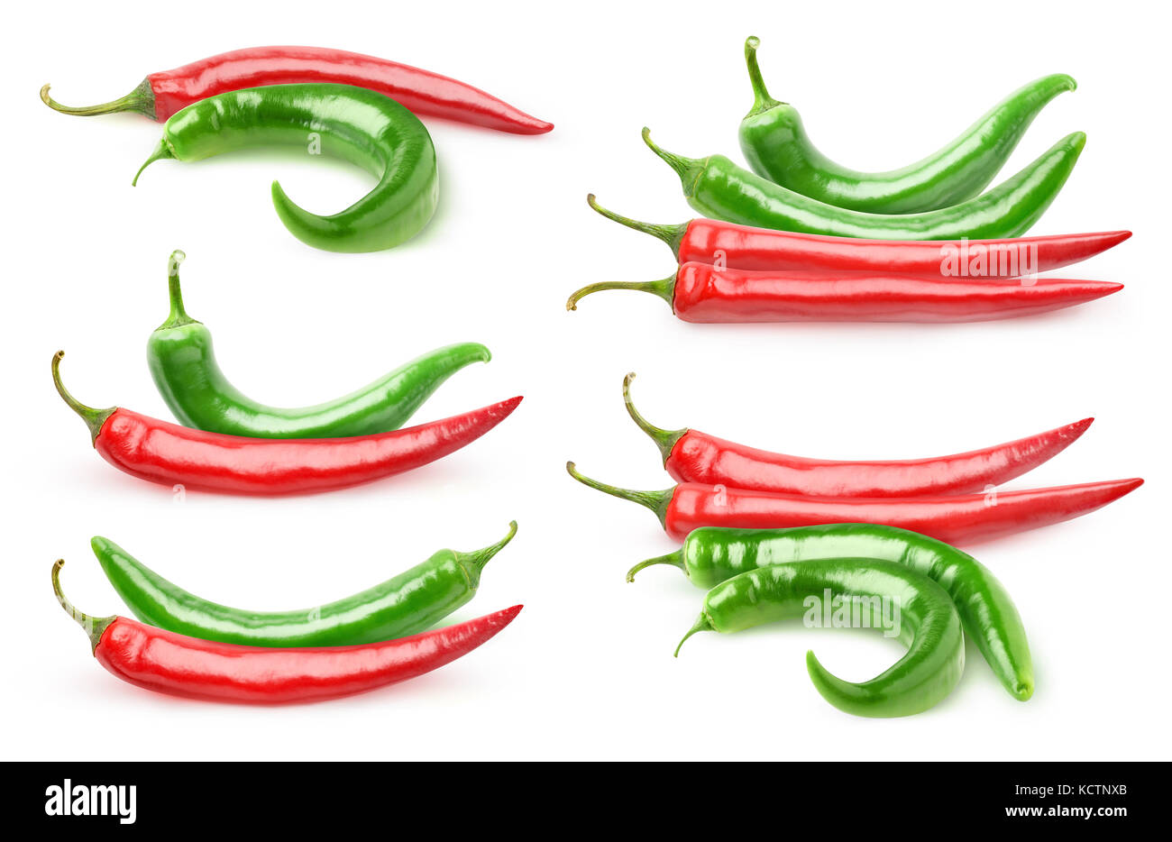 Green chili fruit in Cut Out Stock Images & Pictures - Alamy
