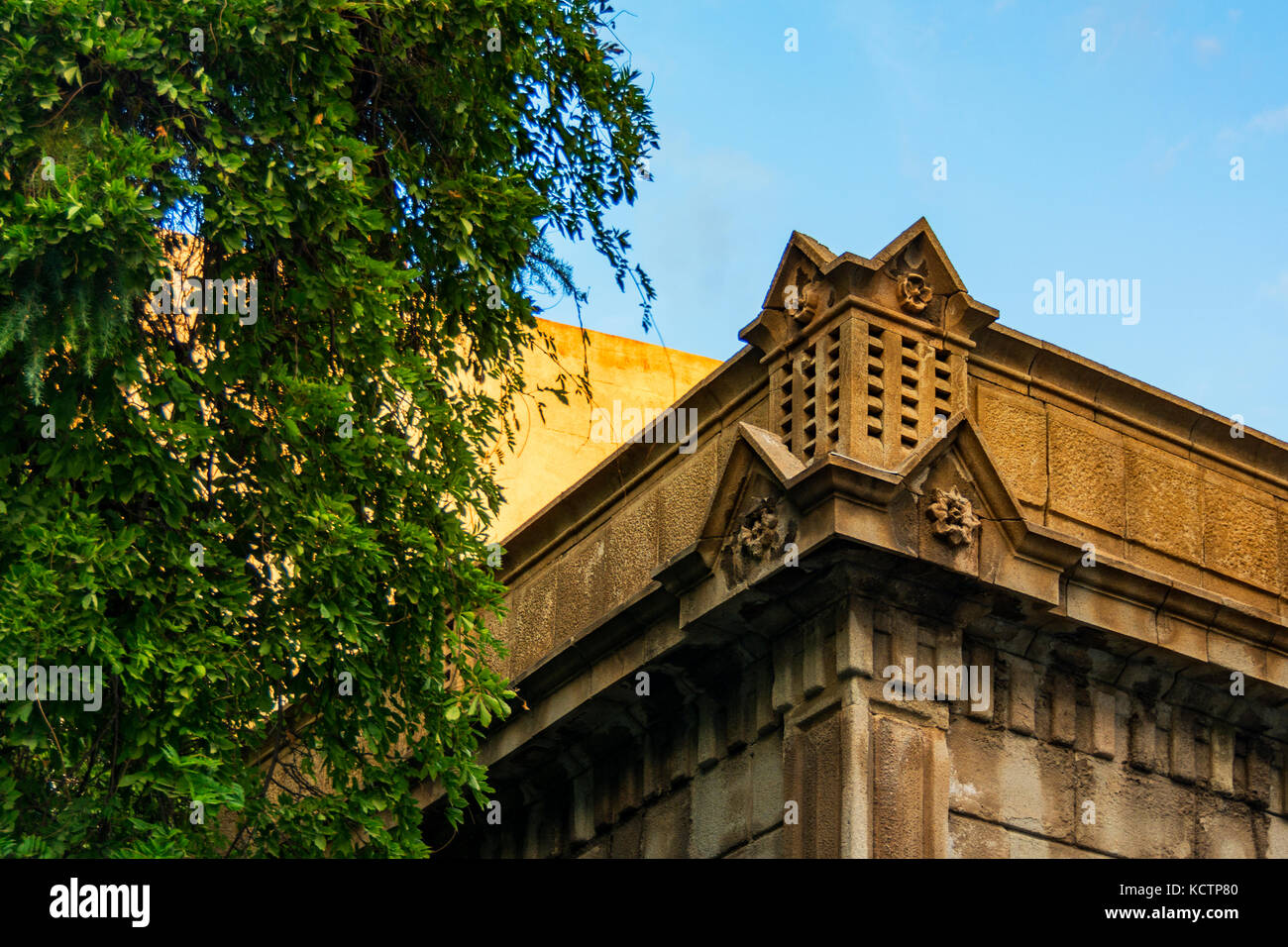 old stone house corner decor Stock Photo - Alamy