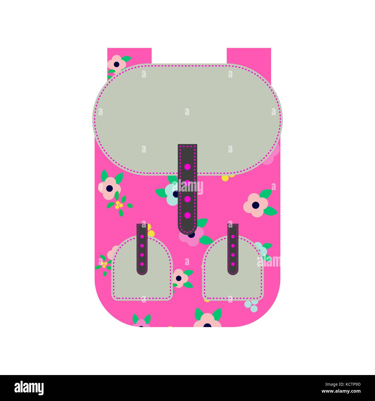 Pink backpack vector illustration Stock Vector Image & Art - Alamy