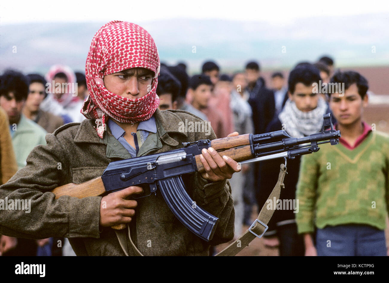 AL FATAH Boy soldier at a training camp in Jordan 1970 Stock Photo - Alamy