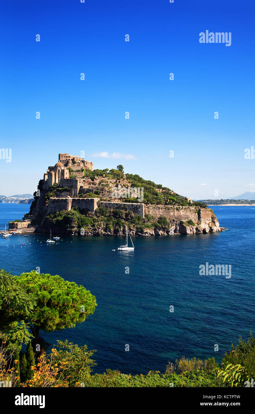 Aragonese Castle, Island Ischia, Campania, Italy Stock Photo - Alamy