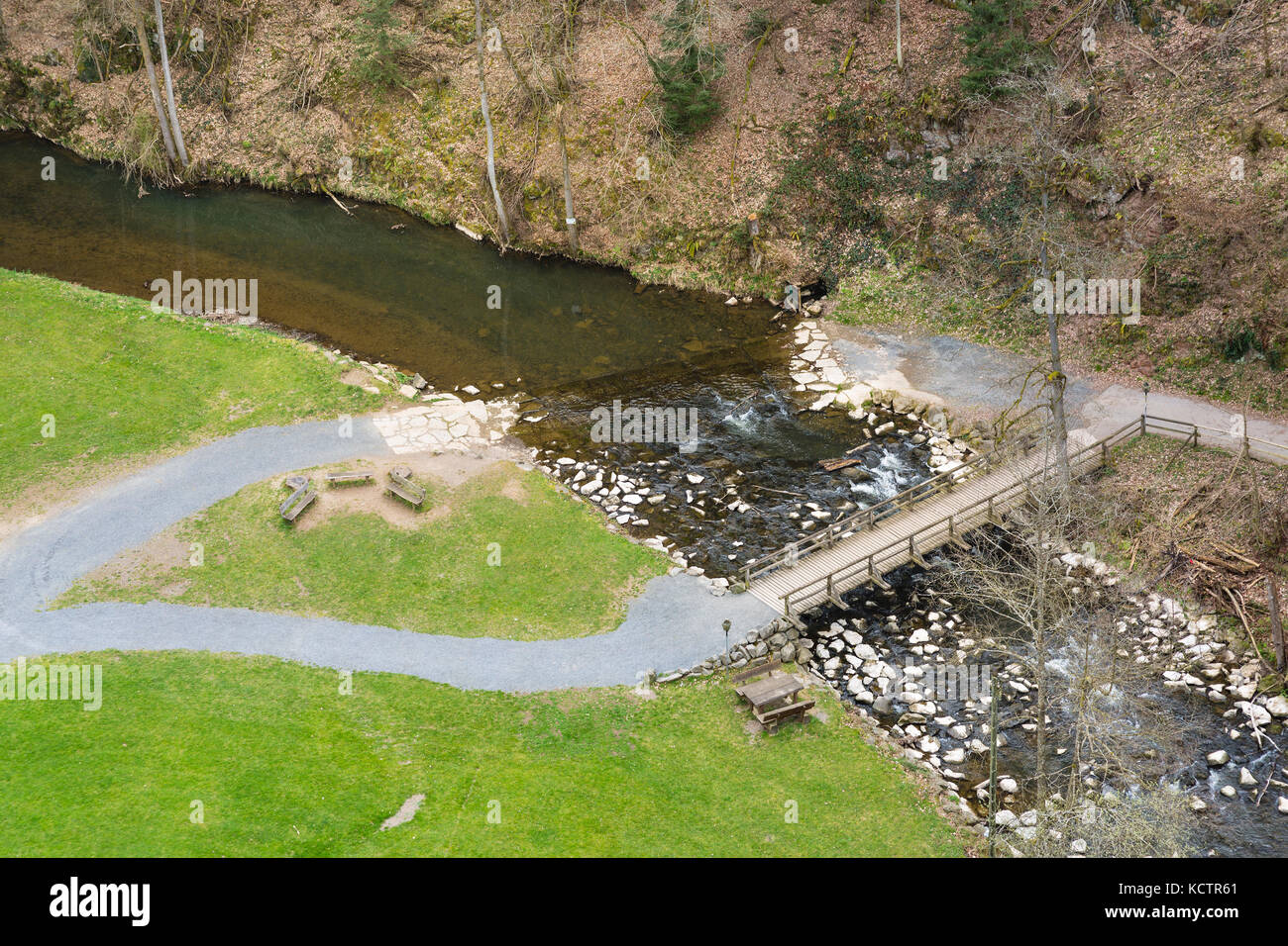 Valley of the river Lieser in Manderscheid in the Eifel, Germany in ...