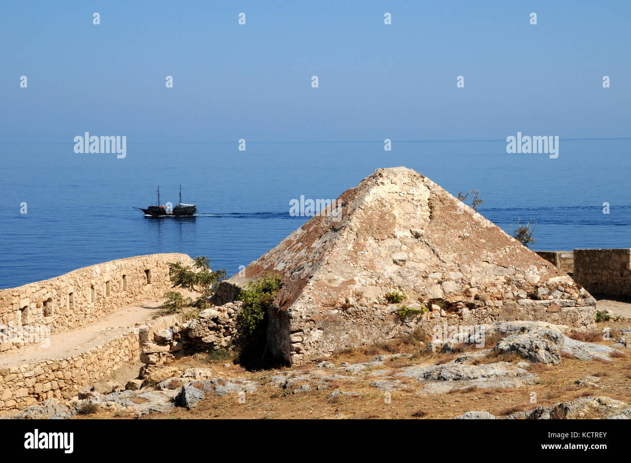 Gunpowder magazine inside the Fortress of Rethymno on the northern ...