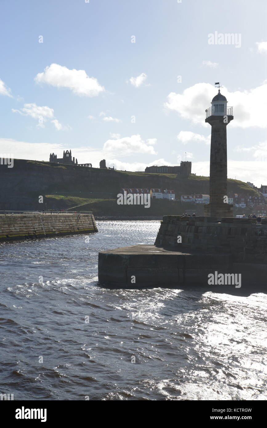 Whitby Bay Lighthouse High Resolution Stock Photography and Images - Alamy