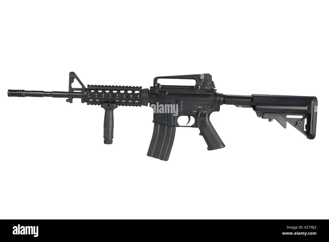 M4 assault rifle isolated on a white background Stock Photo - Alamy