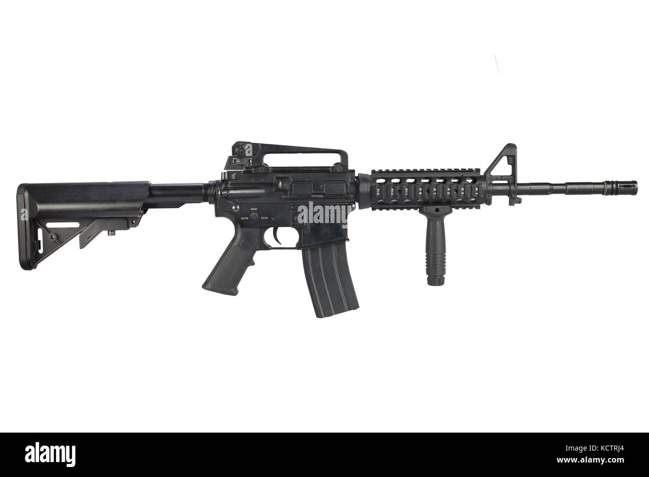M4 assault rifle isolated on a white background Stock Photo - Alamy