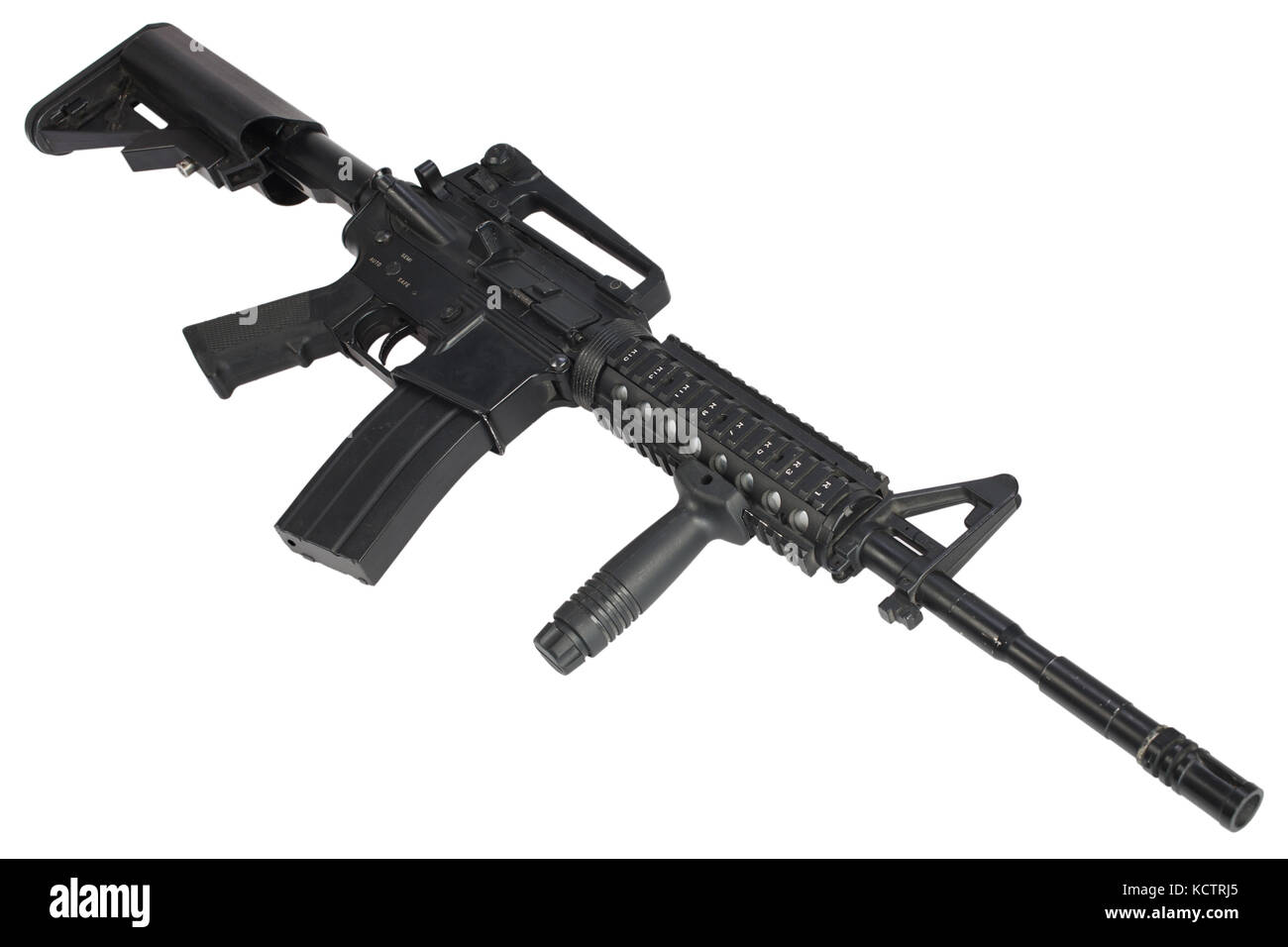 M4 assault rifle isolated on a white background Stock Photo - Alamy