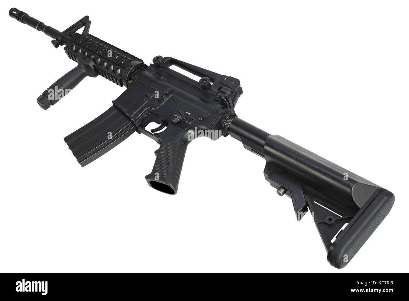 M4 assault rifle isolated on a white background Stock Photo - Alamy