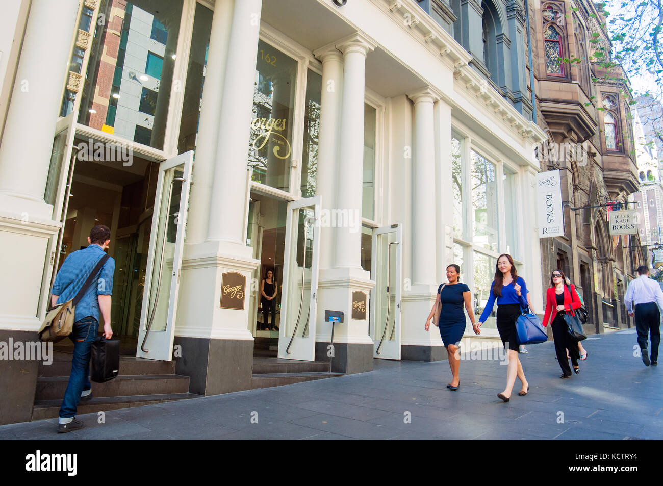 Collins Street scene, Melbourne, Victoria, Australia Stock Photo - Alamy