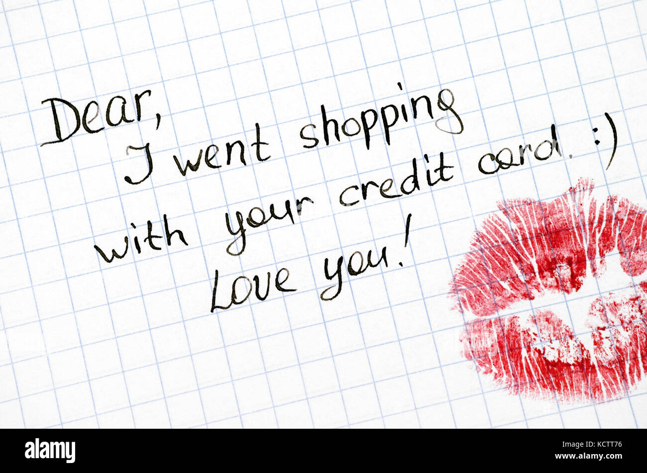 Lipstick kiss on paper hi-res stock photography and images - Alamy