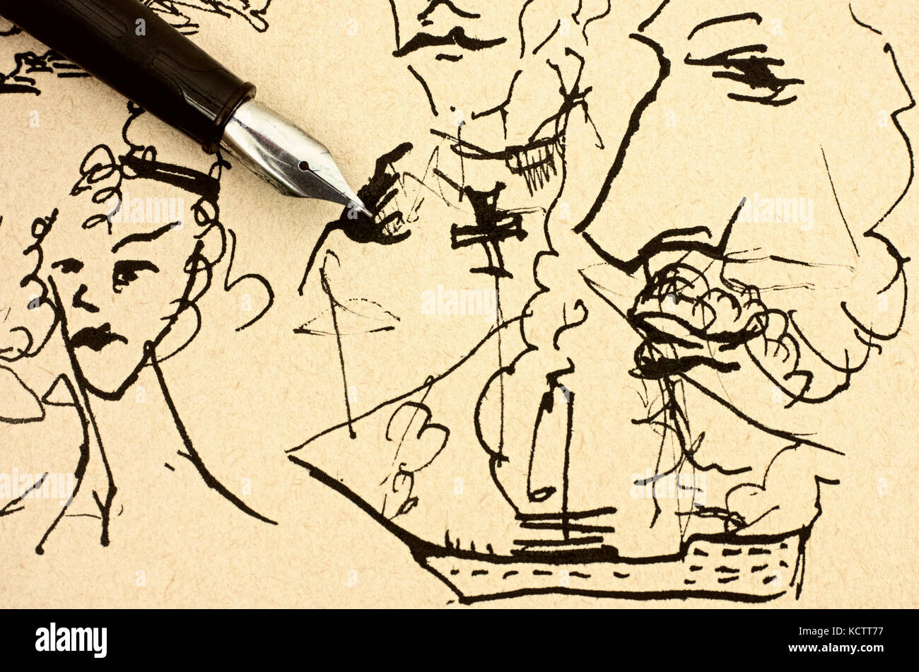 Pen And Ink Drawing Stock Photos & Pen And Ink Drawing Stock Images - Alamy