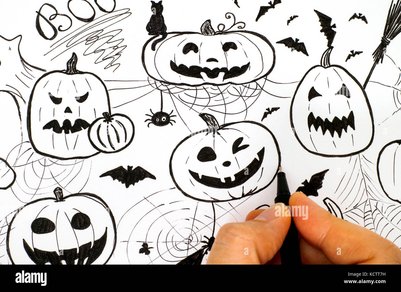 Halloween Drawing High Resolution Stock Photography and Images - Alamy
