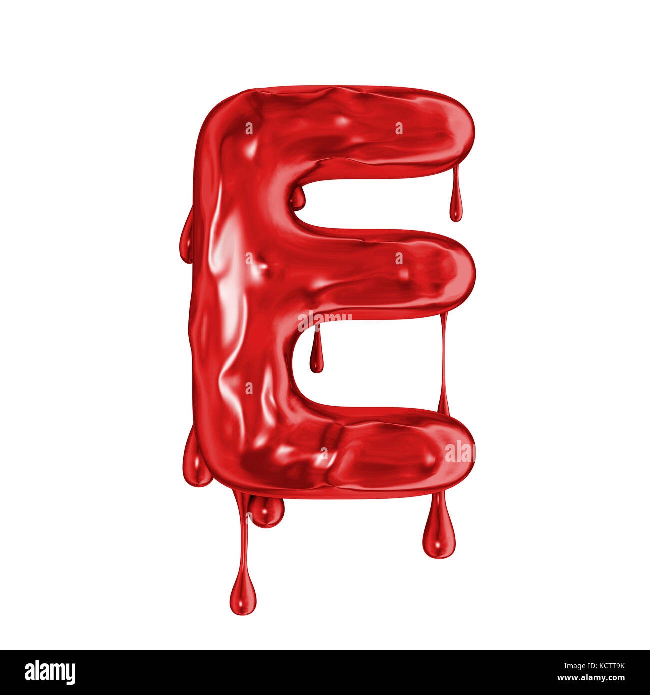 Blood font halloween horror letter E Stock Photo - Alamy
