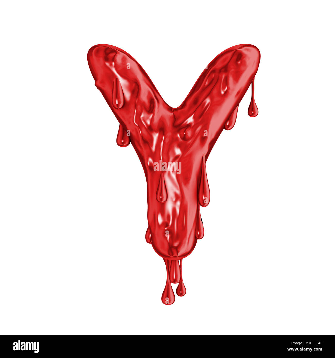 Blood font halloween horror letter Y Stock Photo - Alamy