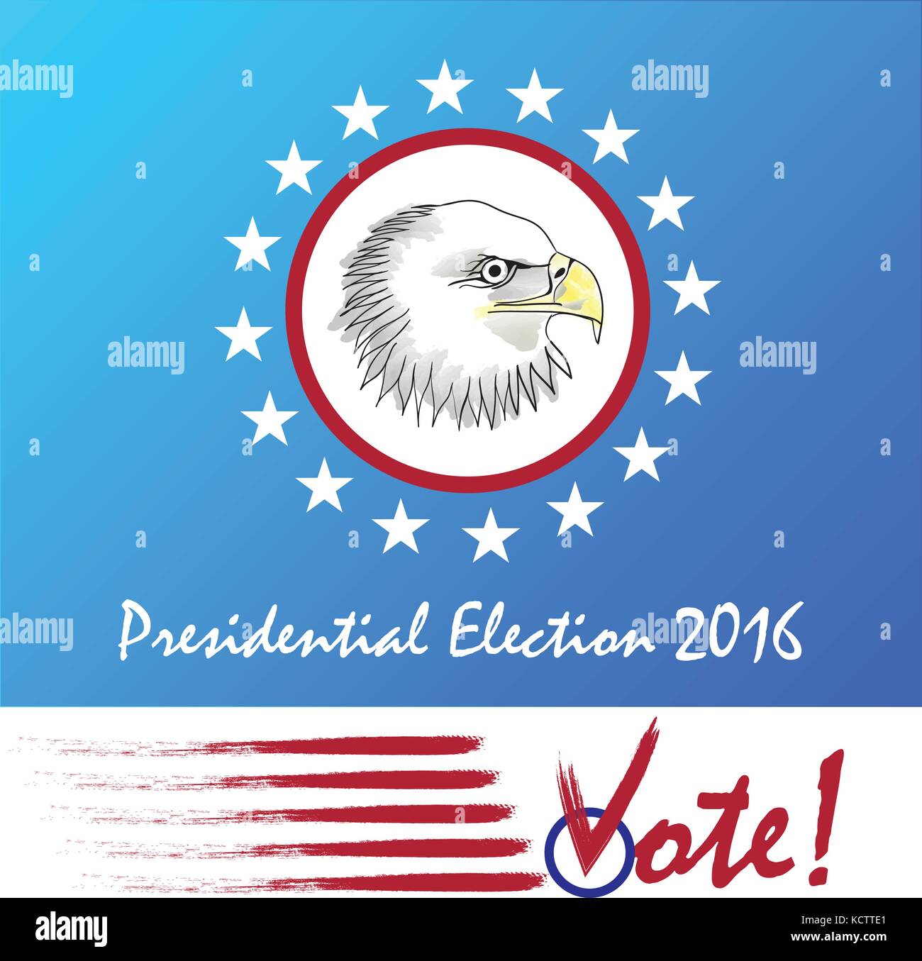 Vote Presidential Election. Bald Eagle as the symbol of USA Stock ...