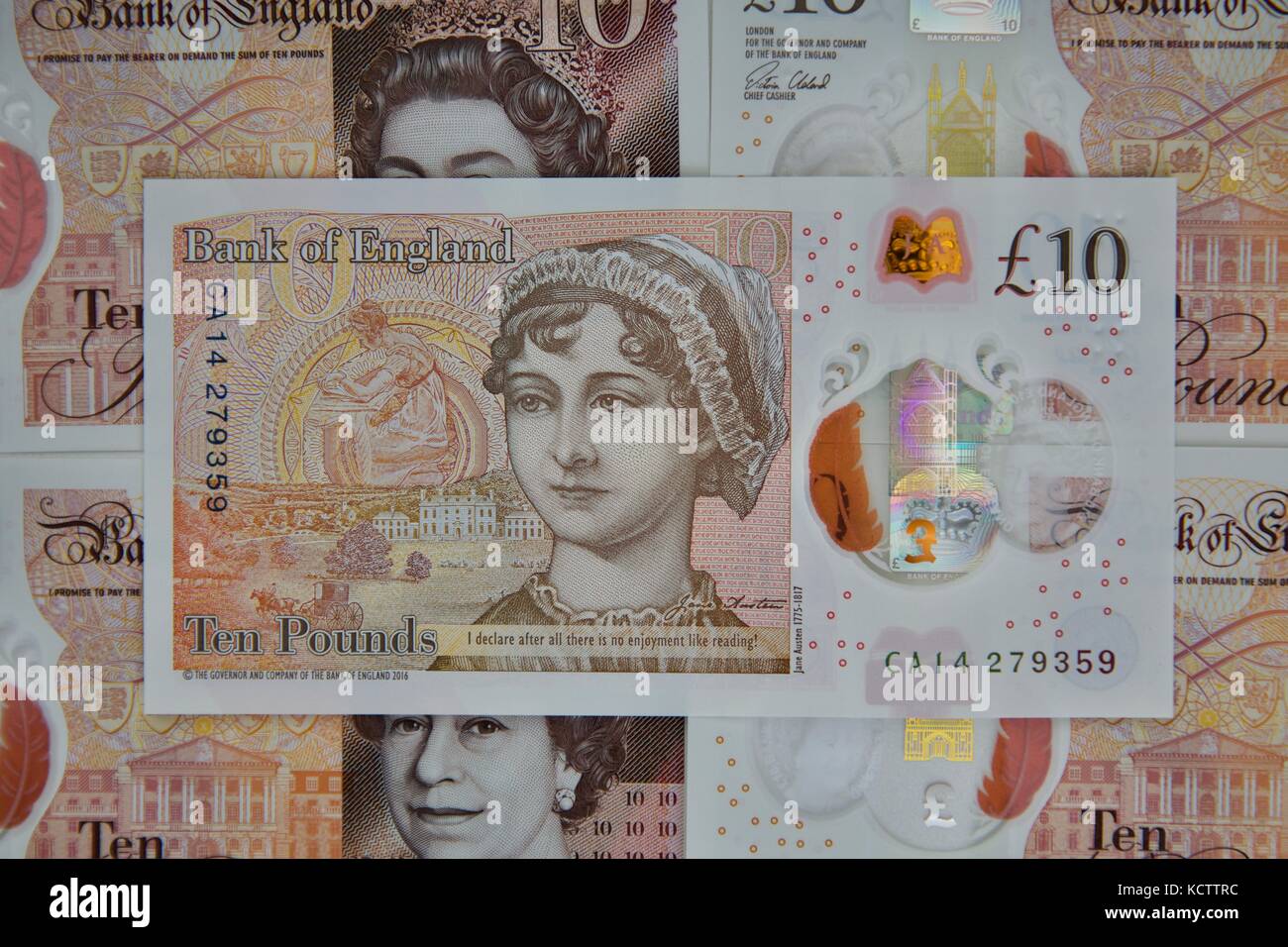 The new 2017 Polymer ten pound Banknote Stock Photo - Alamy
