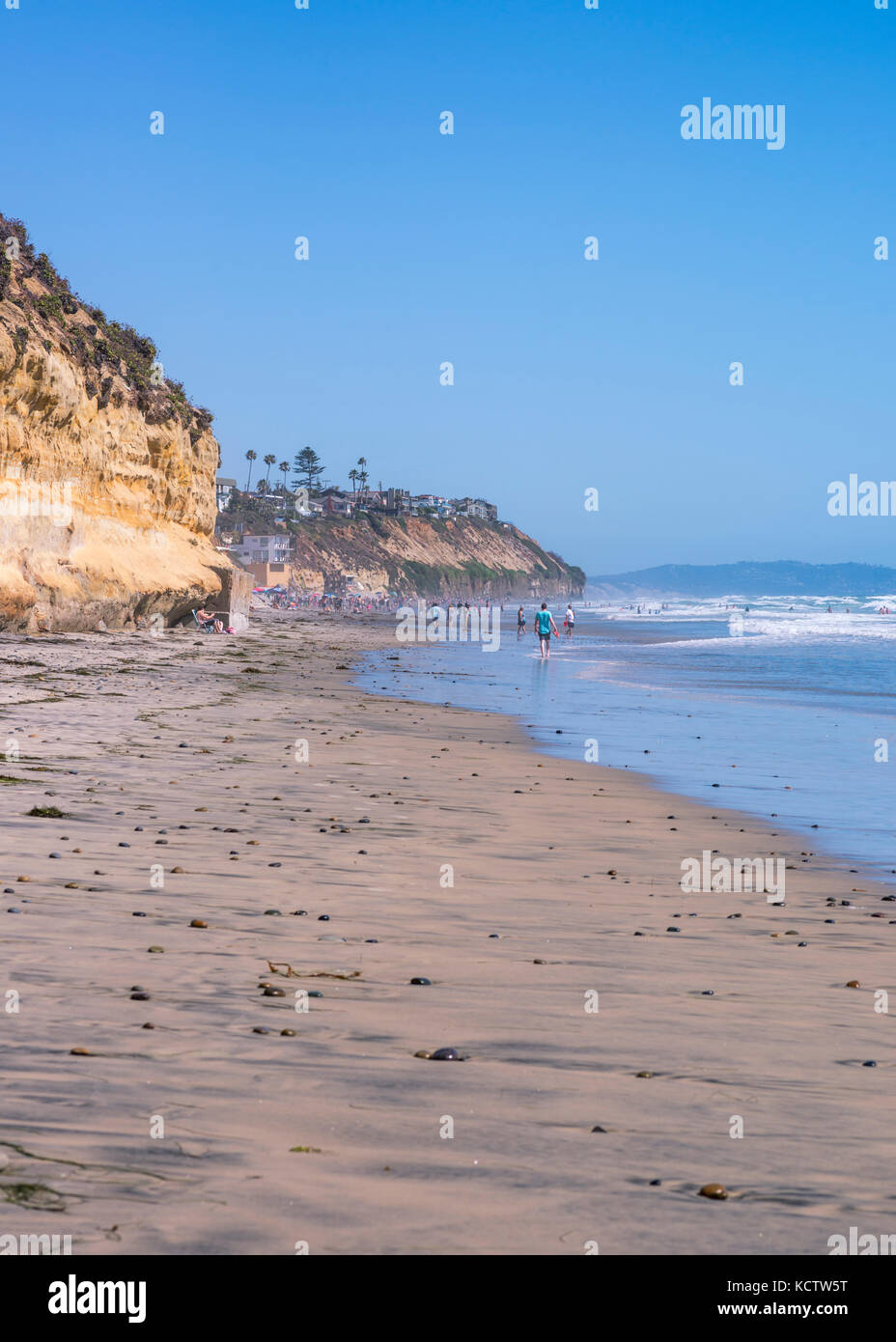 Stone Steps Beach looking south. Encinitas, California, USA Stock Photo ...