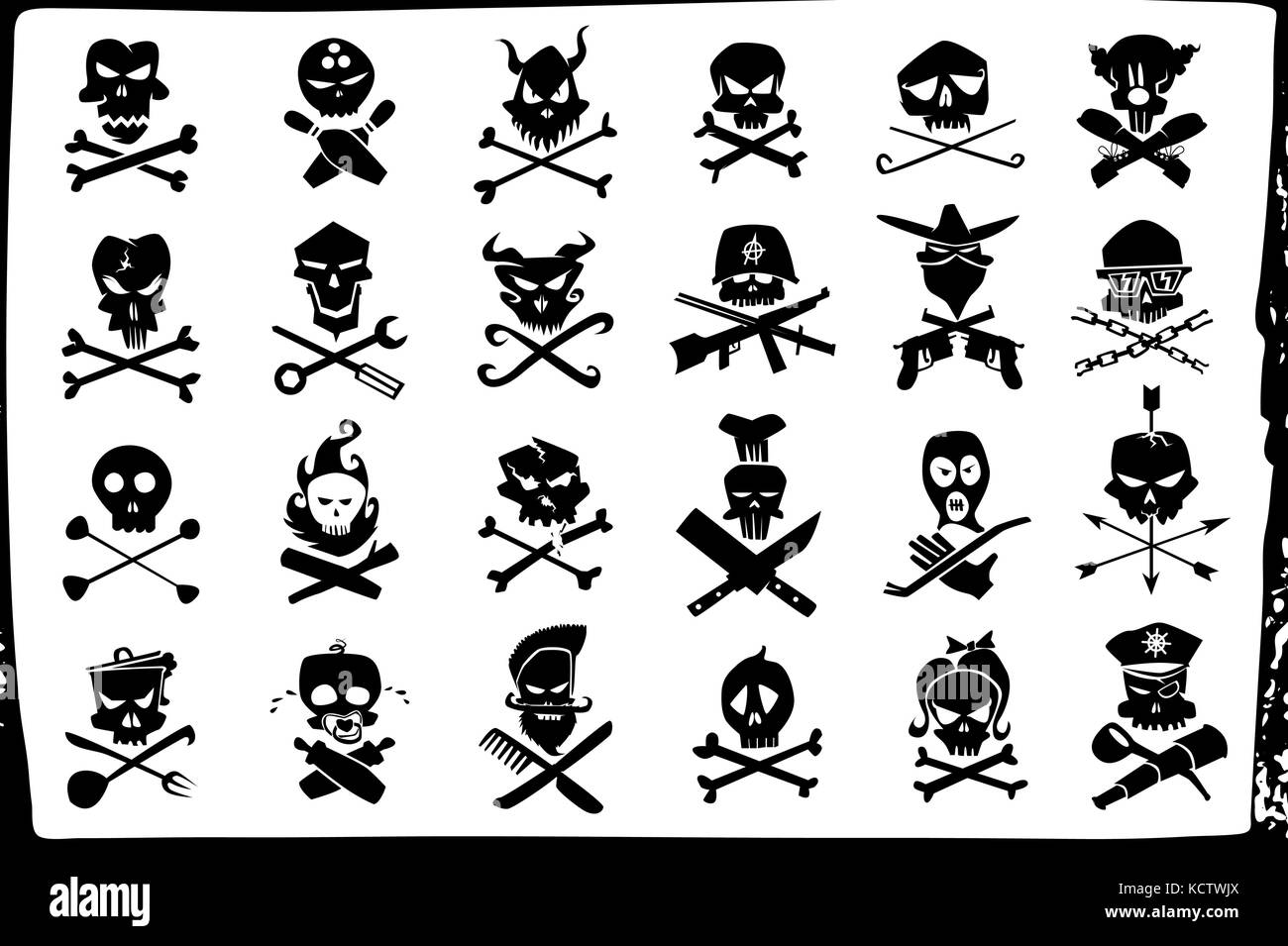 skull and bones signs Stock Vector Image & Art - Alamy