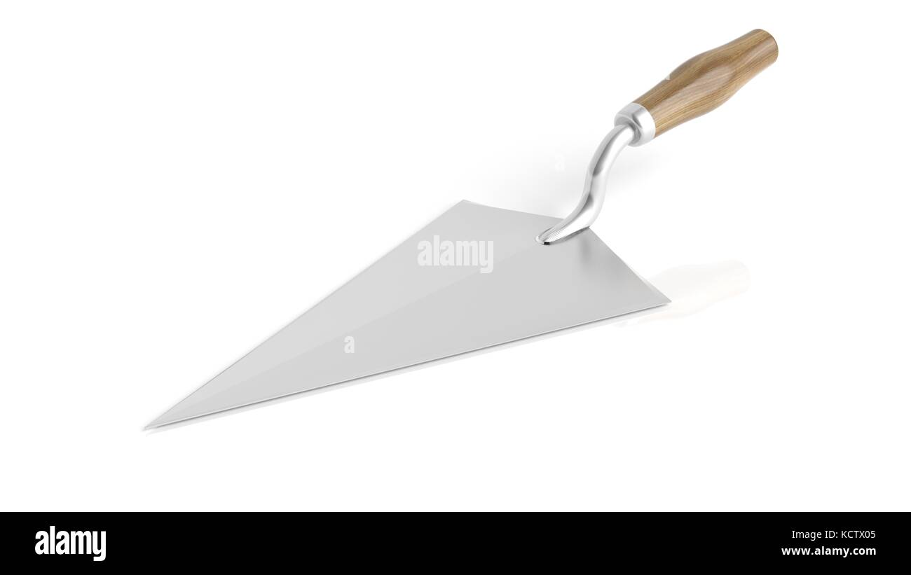 Trowel on isolated white background Stock Photo - Alamy