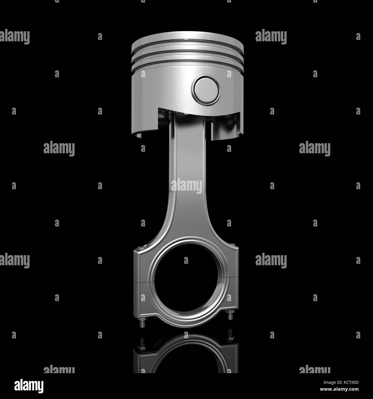 Car engine piston, isolated on black background Stock Photo - Alamy