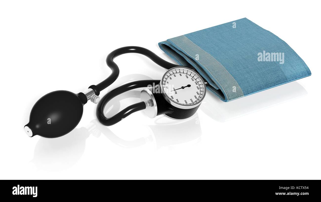 Sphygmomanometer isolated on white background Stock Photo - Alamy