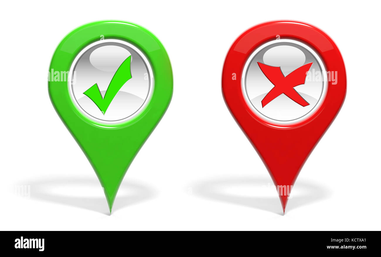 Green tick red cross hi-res stock photography and images - Alamy