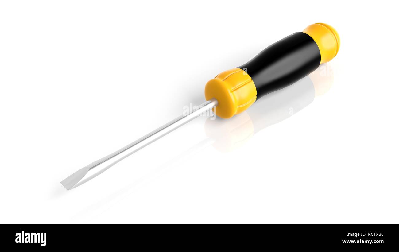Screwdriver tool, isolated on white background Stock Photo - Alamy