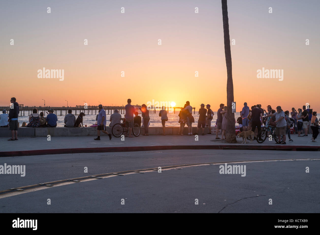 Group of people in the Ocean Beach community of San Diego, California ...