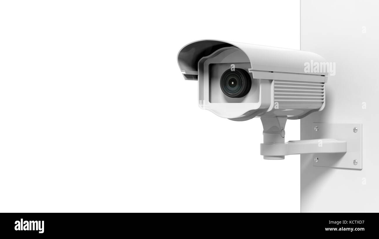 Security surveillance camera isolated on white background Stock Photo ...