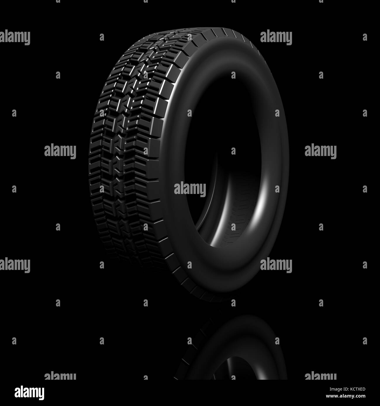 Black tire isolated on black background Stock Photo - Alamy