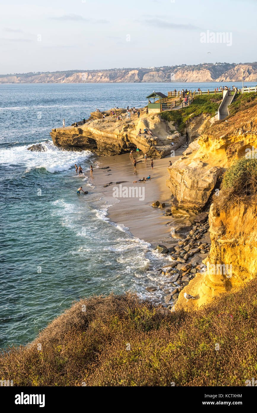 Looking down on Shell Beach in La Jolla, California Stock Photo - Alamy