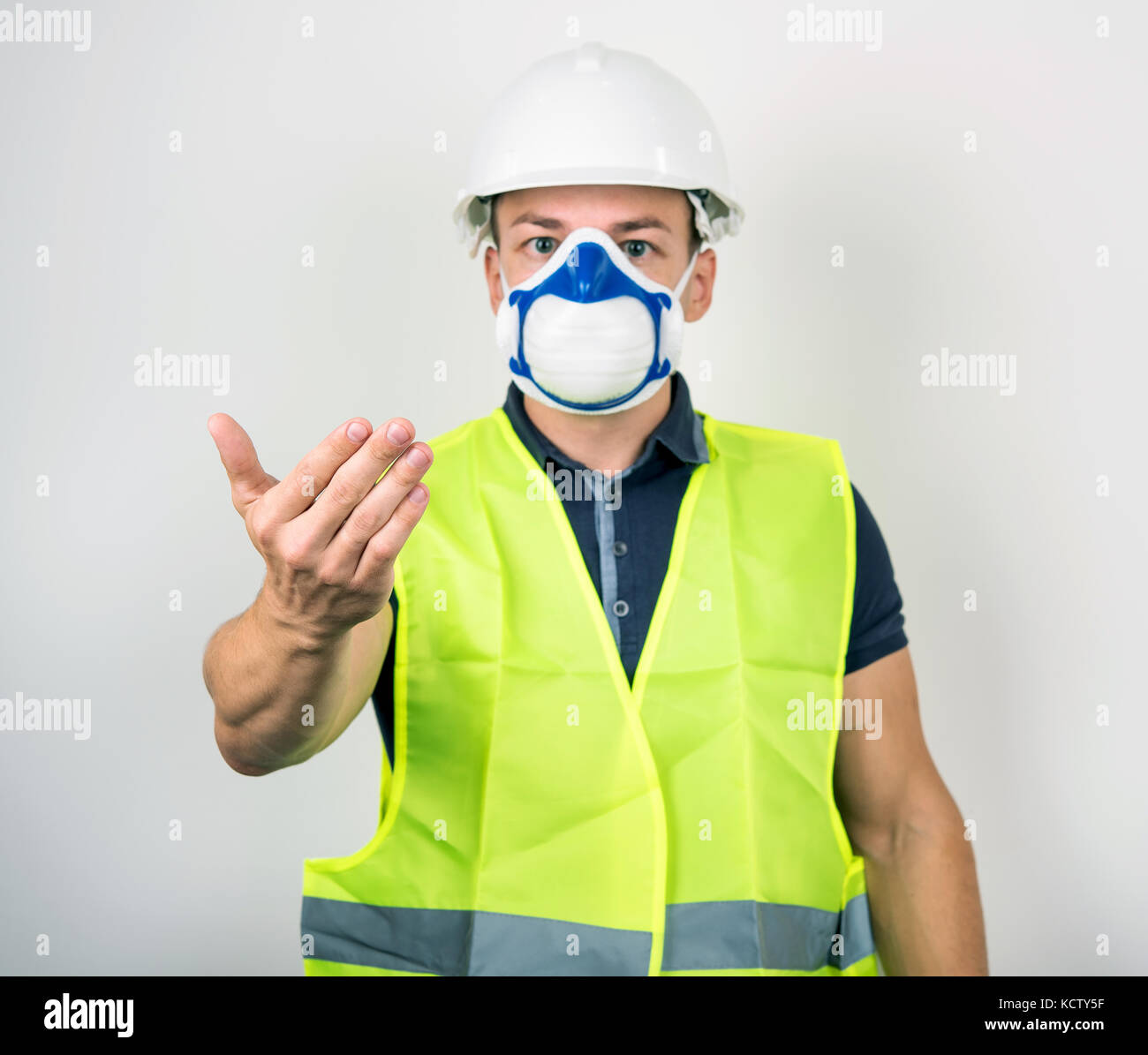 Mature foreman wearing protective mask hi-res stock photography and ...