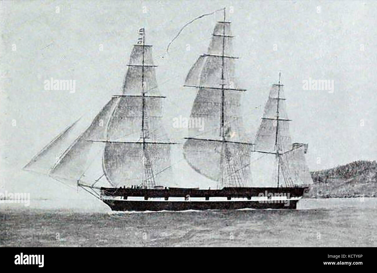 1839 The 349 ton US ship BROOKLINE which later served as a whaler out ...
