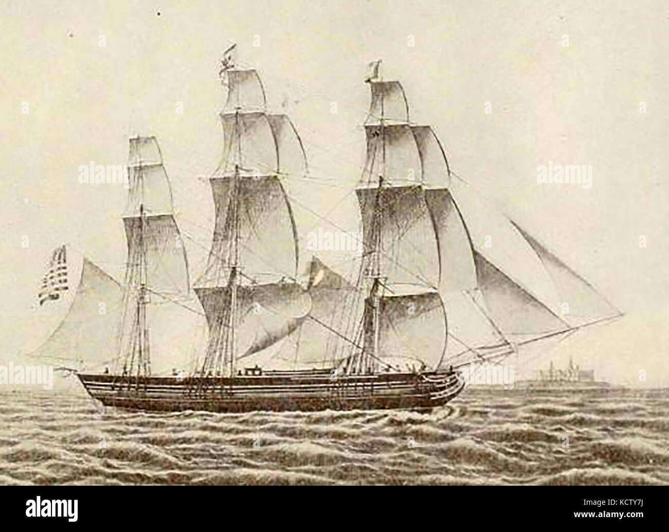 The Boston (USA) ship COLUMBUS - Captain Samuel Tucker of Marblehead ...