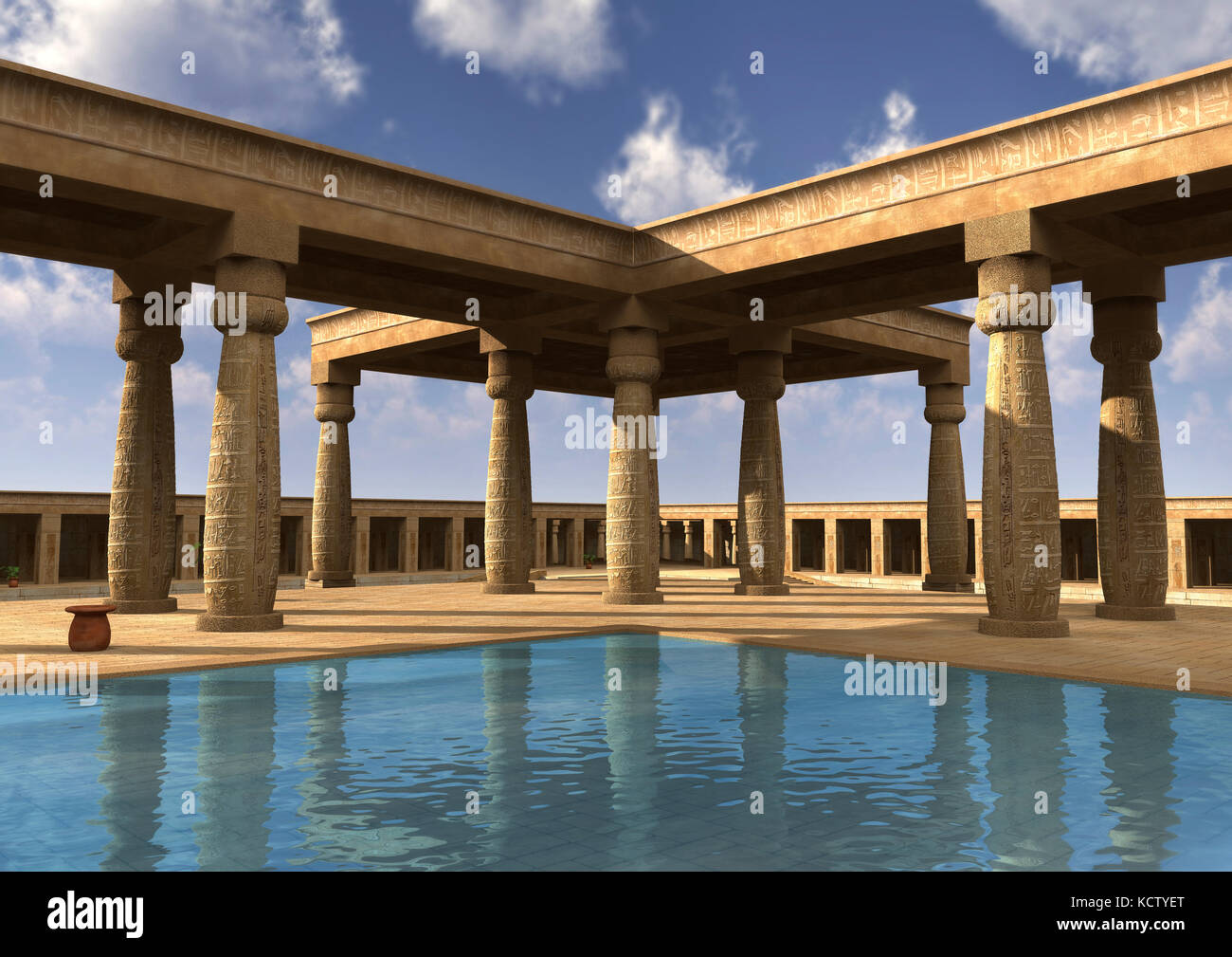 3d rendering ancient egyptian palace hi-res stock photography and ...