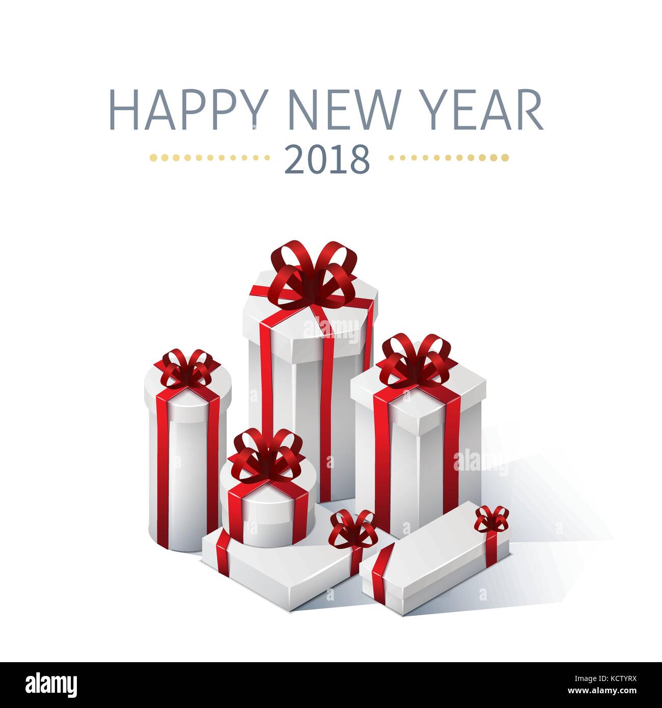 Gift cardboard boxes ribbons Stock Vector Images - Alamy