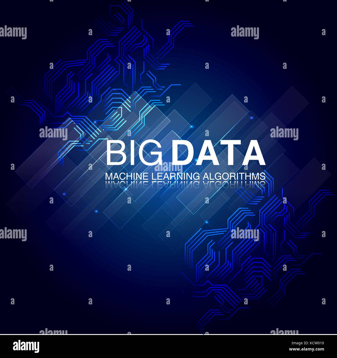 Vector Abstract Big Data Visualization Blue Data Flow As A Virtual Web Computer Code