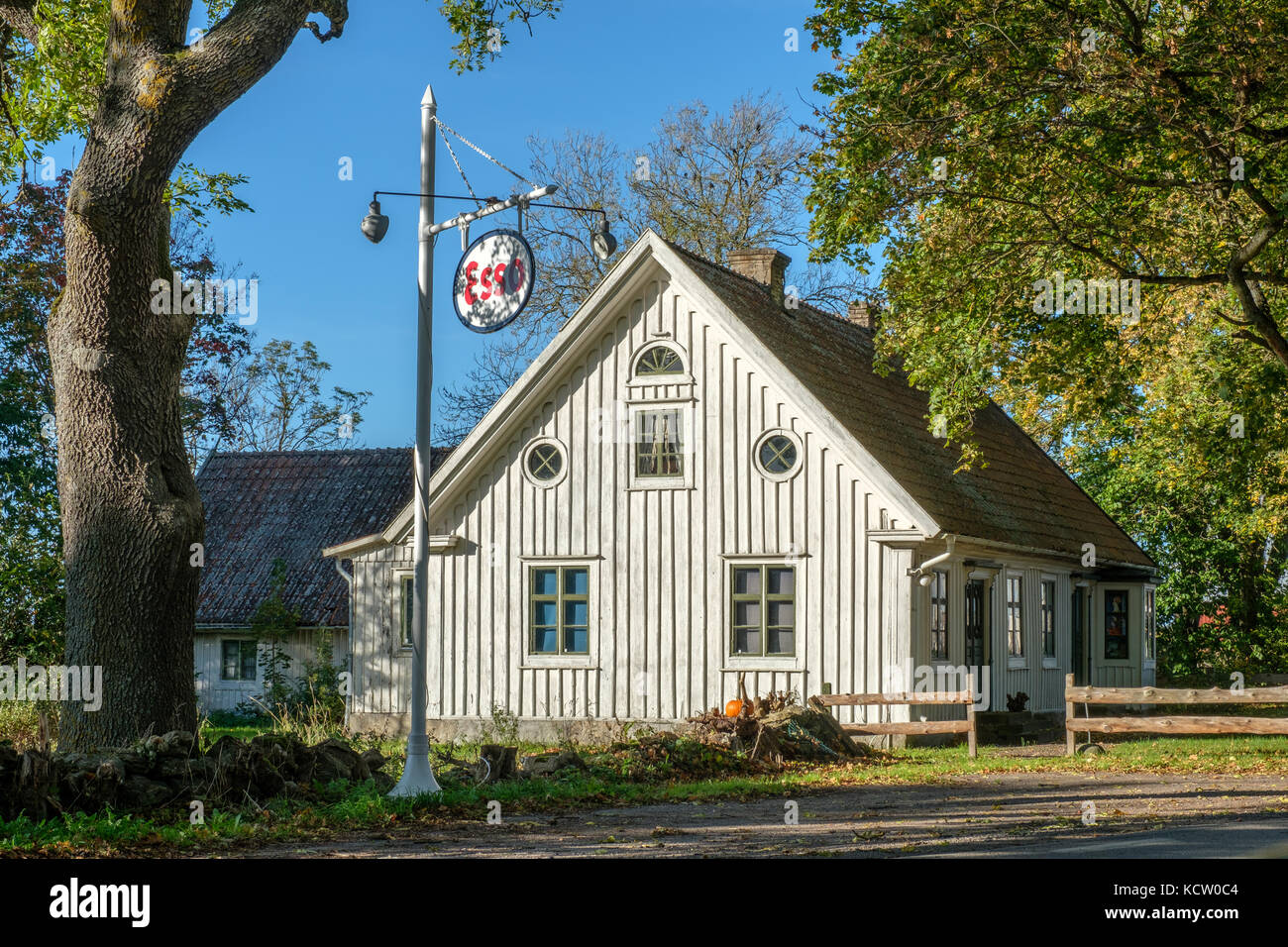 Traditional building in the countryside of Swedish Baltic sea island ...