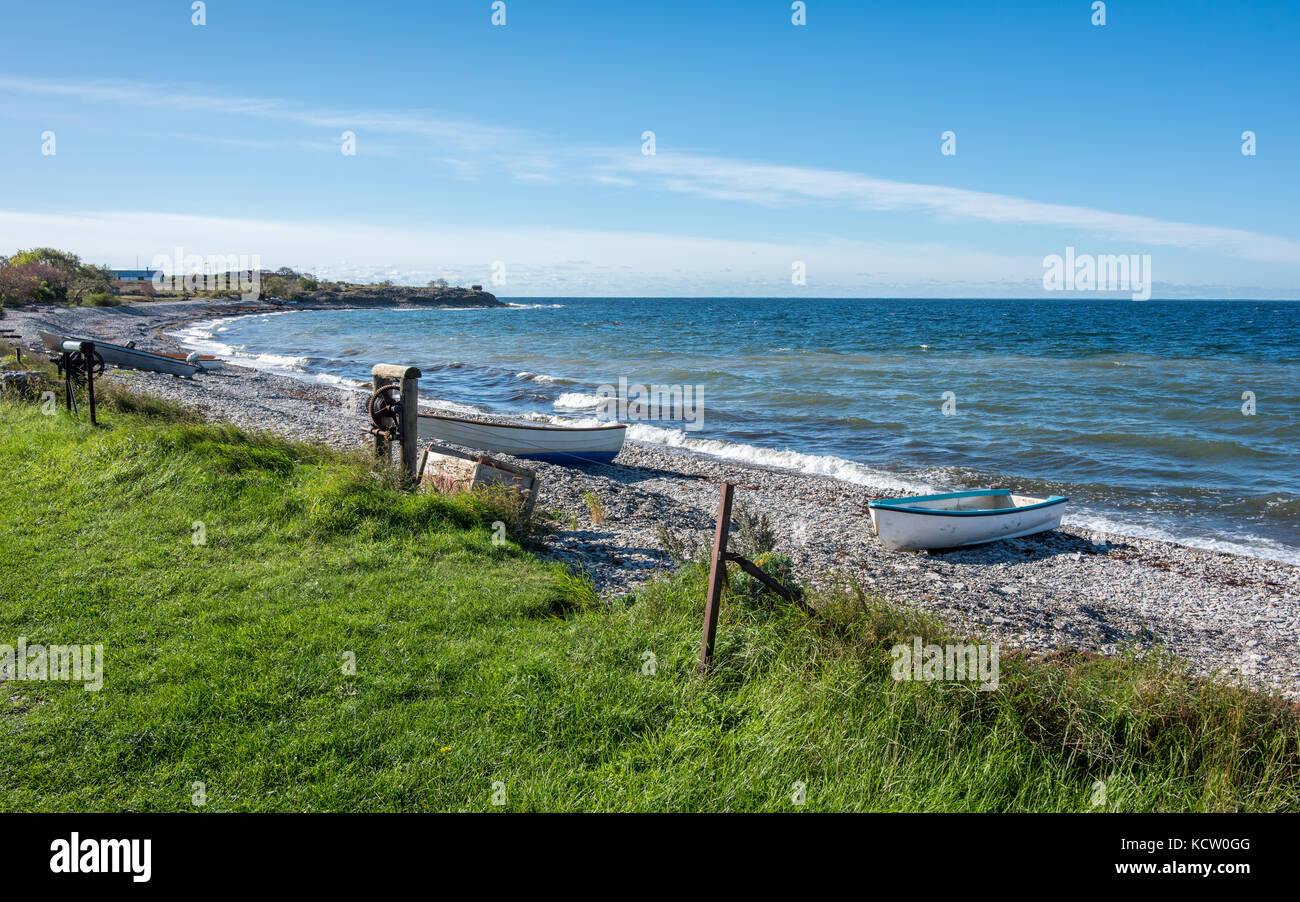 Djupvik on the west coast of Swedish Baltic sea island Oland in October ...