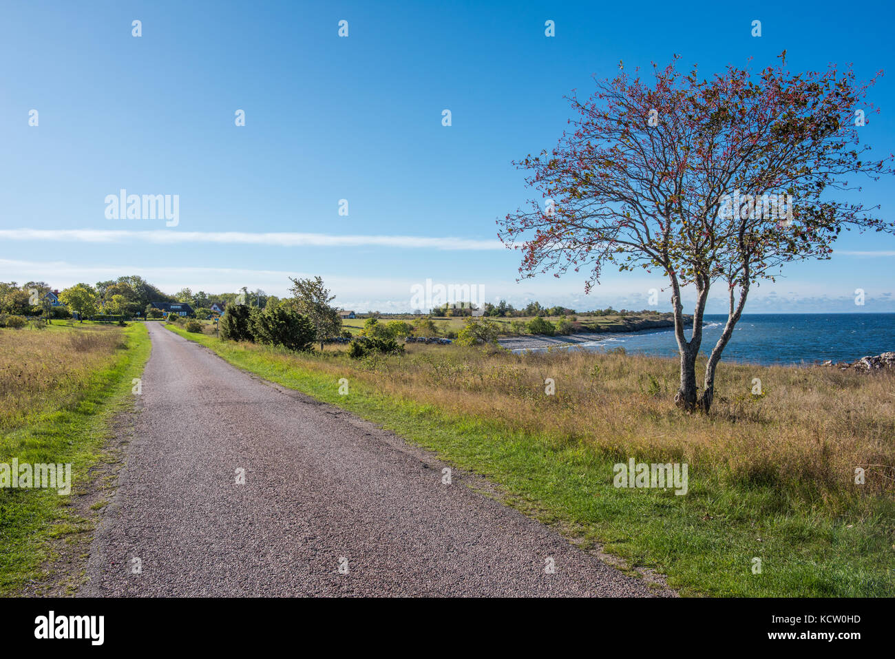 Djupvik on the west coast of Swedish Baltic sea island Oland in October ...
