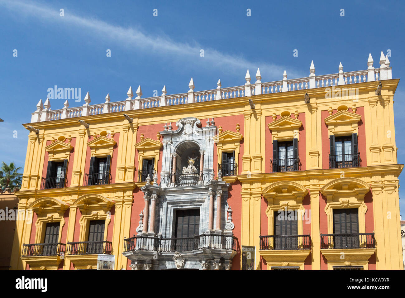 Old buildings and architecture in Malaga Spain Stock Photo - Alamy